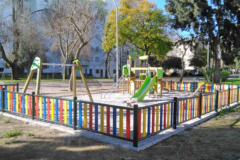 Valla infantil metálica para parques | VALLA INFANTIL METALICA